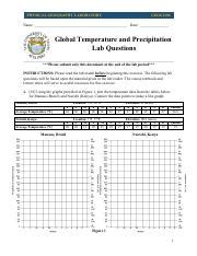 Lab 3 Pdf PHYSICAL GEOGRAPHY LABORATORY GEOG1106 Name Date Global Temperature And