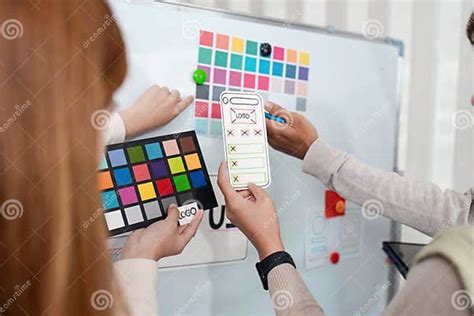 Ux Developer And Ui Designer Brainstorming Interface Wireframe Design Creative Digital