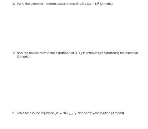 Solved Using The Binomial Theorem Expand And Simplify Chegg Com
