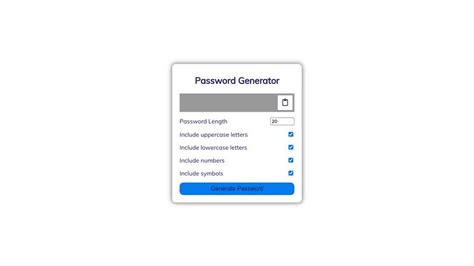 Password Generator Html Css Js