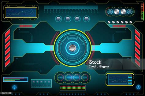 기술 미래 인터페이스 화면 요소 디지털 디자인 혁신 하이테크 Ai Ui 배경 개념 벡터 및 가상현실에 대한 스톡 벡터 아트 및 기타 이미지 Istock