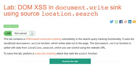 Portswiggers Dom Xss In Documentwrite Sink Using Source Arch Walkthrough