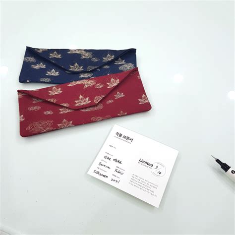 황금정원 패브릭 머니파우치 버건디 네이비 아이디어스