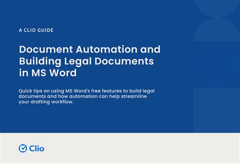 Document Automation And Building Legal Documents In Ms Word Lawyaw