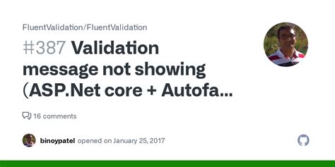 Validation Message Not Showing Aspnet Core Autofac