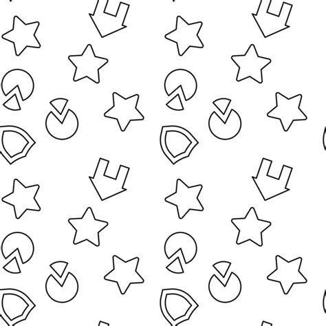 Seamless Vector Repeating Pattern Of Shield Pie Chart Star House Is