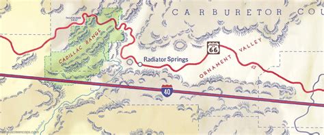 Cars Radiator Springs Map