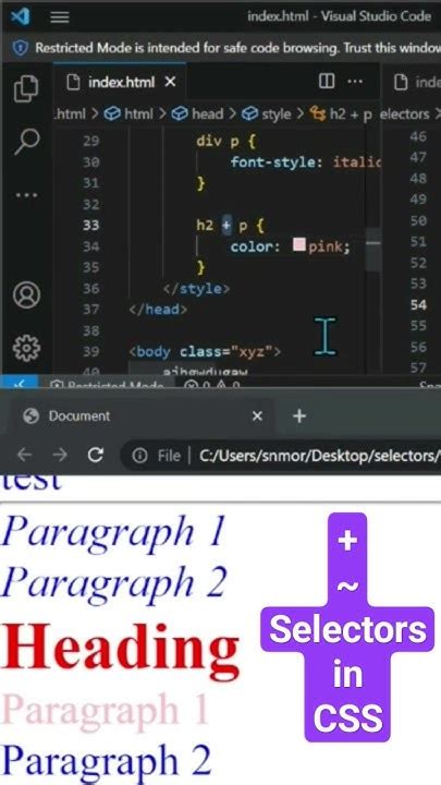 and ~ in css selectors css web coding css3 cssselectors