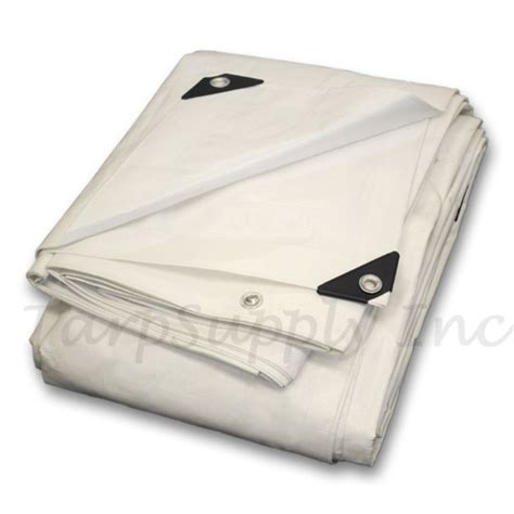 Heavy Duty White Poly Tarps 20x40 Case Of 2 Tarps