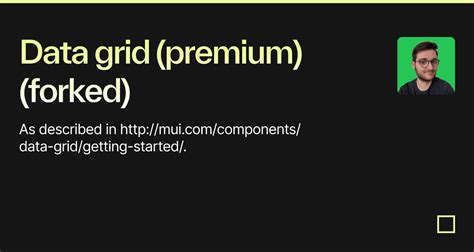 Data Grid Premium Forked Codesandbox