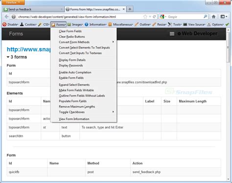 Web Developer Extension Screenshot And Download At