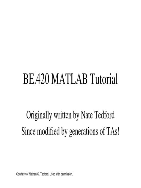 Tutorial 04 Pdf Matlab Matrix Mathematics