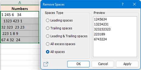 Excel Remove Spaces Leading Trailing Extra Or All Spaces