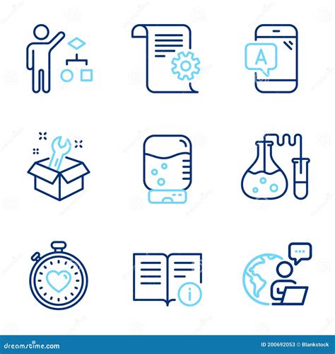 technology icons set included icon as technical info technical