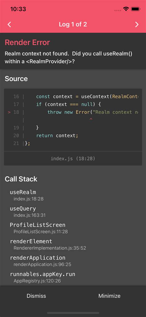 Error Realm Context Not Found Did You Call Userealm Within A Issue Realm Realm