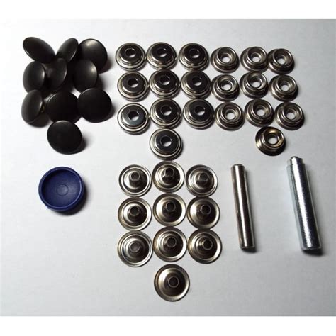 BLACK CAP Canvas To Canvas Press Studs