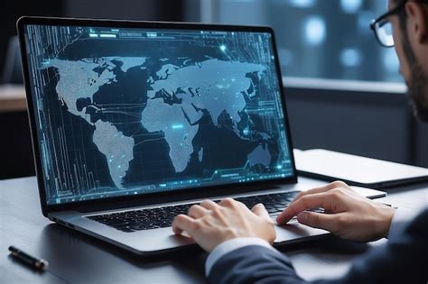 Network Security System Personal Data Information On Laptopinformation