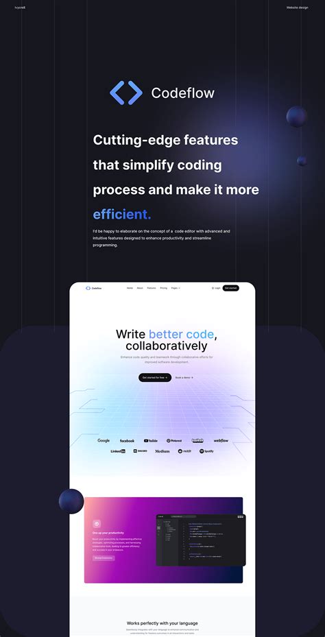 Codeflow Saas Website Redesign Behance
