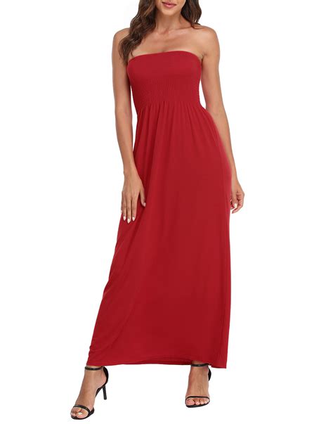 Womens Plus Size Strapless Dress