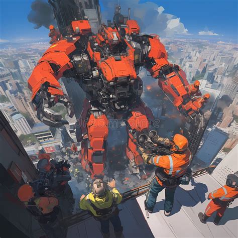 Robotic Workforce Preparing For Tomorrow S Industries Stock Illustration Illustration Of