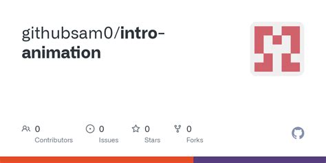 GitHub Githubsam0 Intro Animation