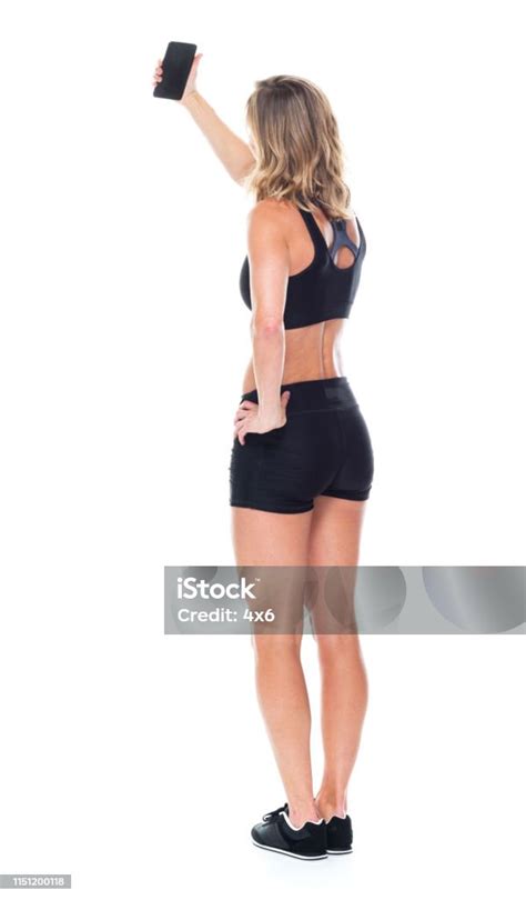 스포츠 의류에 아름 다운 여성셀 카를 복용 30 39세에 대한 스톡 사진 및 기타 이미지 30 39세 35 39세 달리기