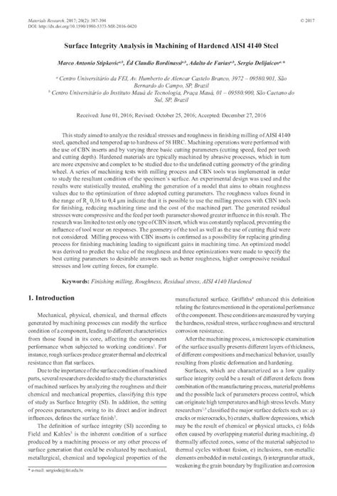 Pdf Surface Integrity Analysis In Machining Of Hardened Using
