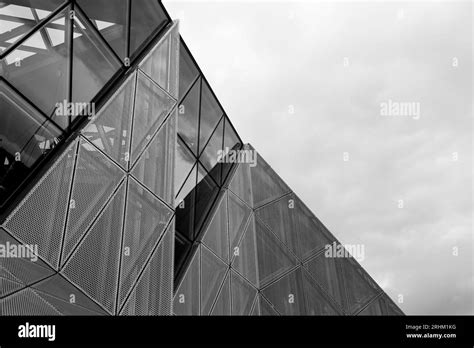 Black And White Tone Exterior View Of Mixture Various Triangular