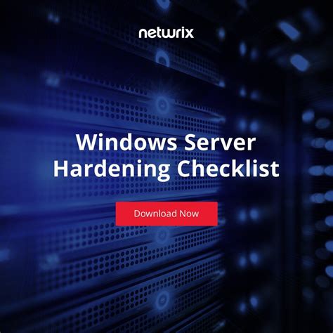 Windows Server Hardening Checklist Checklist Data Server Are You