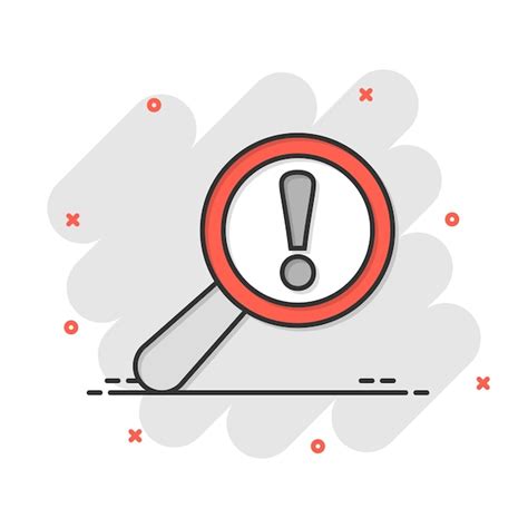 Premium Vector Risk Analysis Icon In Comic Style Exclamation