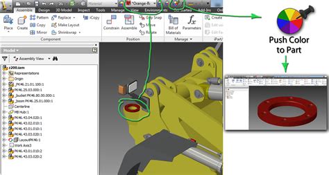 Push Color To Part Level In Assembly File Autodesk Community