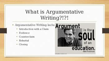 Argumentative Writing PowerPoint By Ms Dokes Classroom TPT