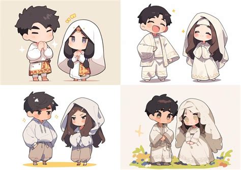 Premium Vector Chibi Couple Visit Sahrawi Arab Democratic Republic