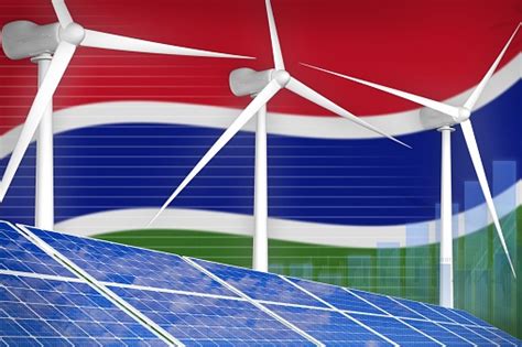 감비아 태양 및 풍력 에너지 디지털 그래프 개념재생 가능한 자연 에너지 산업 그림 3d 일러스트레이션 0명에 대한 스톡 사진 및 기타 이미지 Istock