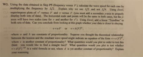 solved w2 using the data obtained in tep p5 frequency