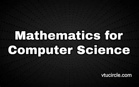 Vtucircle Mathematics For Computer Science Bcs301
