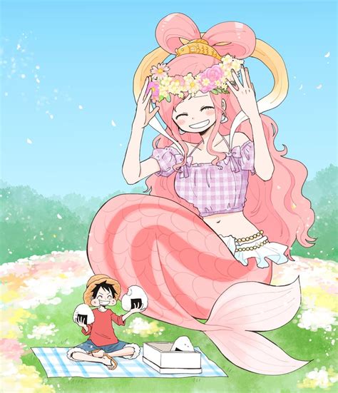 Monkey D Luffy And Shirahoshi Drawn By Sumomo Momoringo Danbooru