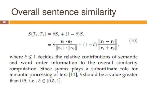 Ppt Sentence Similarity Based On Semantic Nets And Corpus Statistics Powerpoint Presentation