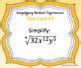 Simplifying Radical Expressions Task Cards By Teaching From A Z TpT