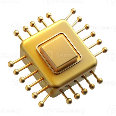 Serene Contemporary A Single Microchip Magnified Intricate Golden Pathways Gleaming Under A