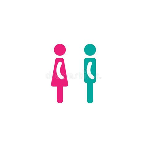 Silhouettes Of Man And Woman People Gender Or Sex Simple Icon Stock Silhouettes Of Man And Woman People Gender Or Sex Simple Icon Stock