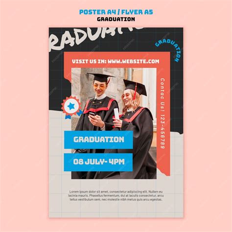 졸업식 포스터 템플릿 무료 Psd 파일