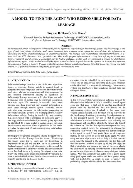 Data Leakage Detection Pptx Databases Computer Software And Applications