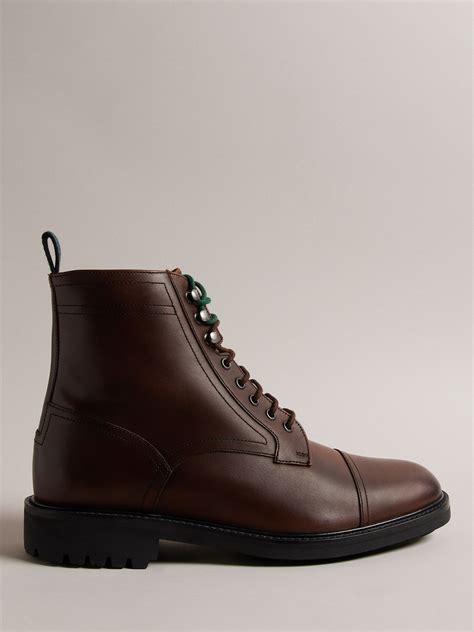 Ted Baker Joesif Brogue Detail Leather Lace Up Boots Endource