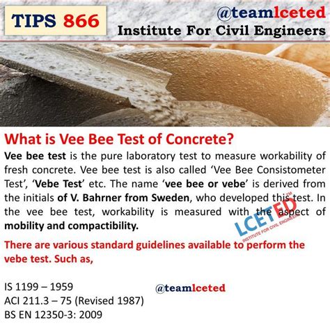 What Is Vee Bee Test Of Concrete