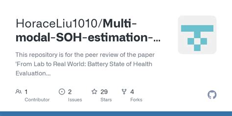 Github Horaceliu1010 Multi Modal Soh Estimation Framework This