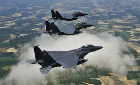 F 15 Eagle Jet Fighters Soaring Hd Military Warplane Wallpaper