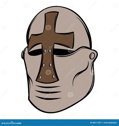 Crusader Knight Helmet Icon Cartoon 127023590 Crusader Knight Helmet Icon Cartoon 127023590