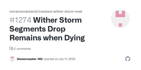 wither storm segments drop remains when dying · issue 1274