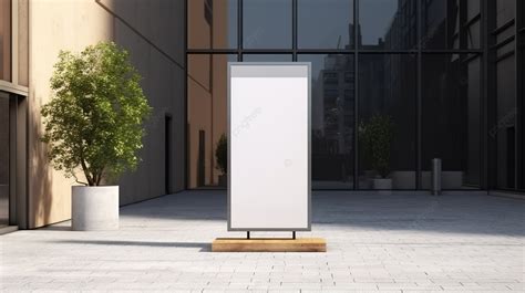 콘크리트 바닥에 포장도로 표지판의 3d 렌더링 야외 모형 안내 게시판 판자 옥외 광고판 배경 일러스트 및 사진 무료